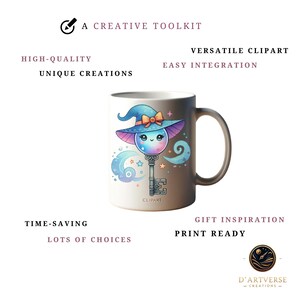 Watercolor Witch Key Clipart Fantasy Magical Keys PNG Bundle Halloween ...