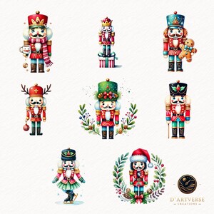 Watercolor Nutcracker Clipart Bundle Vintage Christmas Graphics Holiday ...