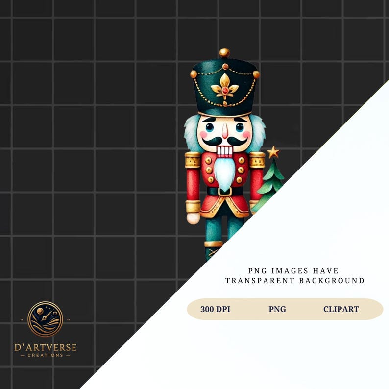 Watercolor Nutcracker Clipart Bundle Vintage Christmas Graphics Holiday ...