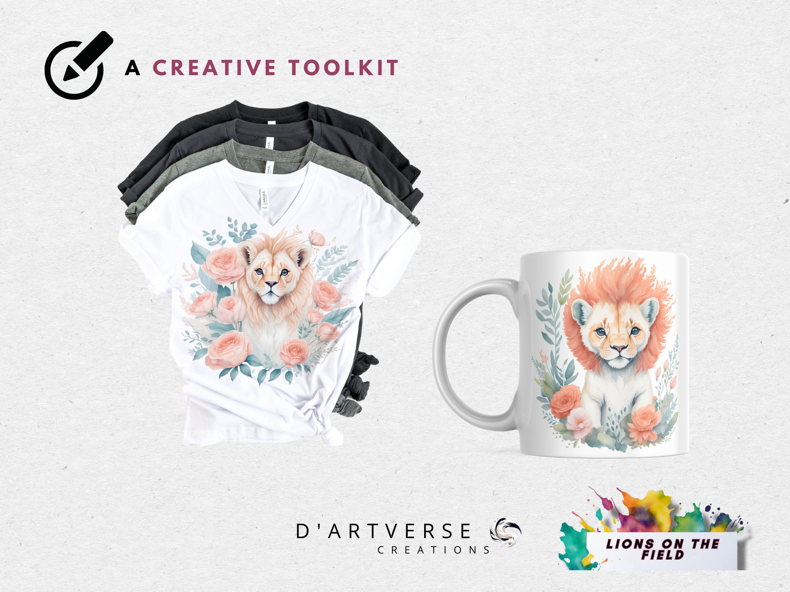 Watercolor Lion Clipart Cute Lion Animal Clip Art Safari - Etsy