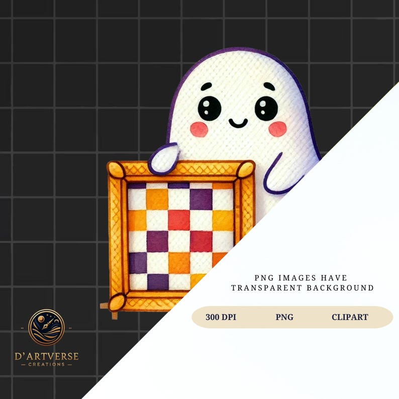 Watercolor Ghost Painting Clipart Set Cute Spooky Halloween Artist PNG ...