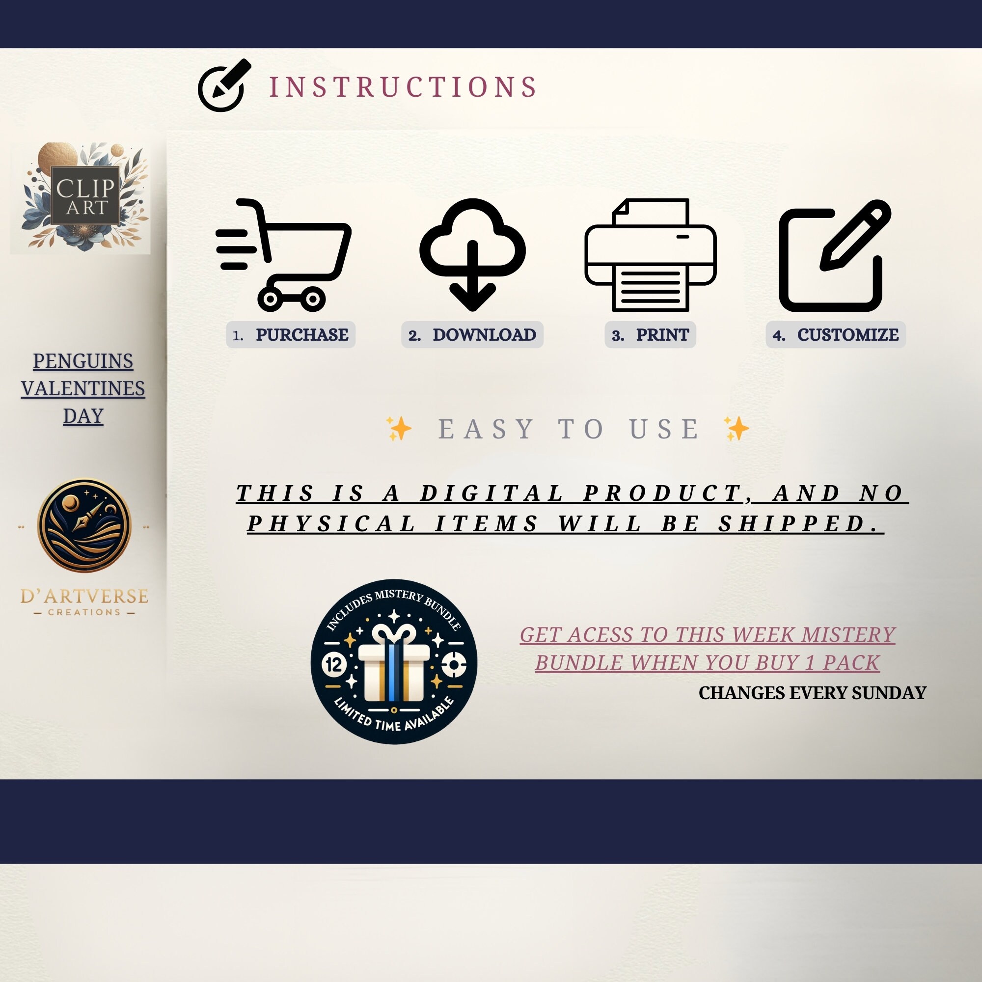 Watercolor Penguin Art Valentine Clipart Set Romantic Penguins Digital ...