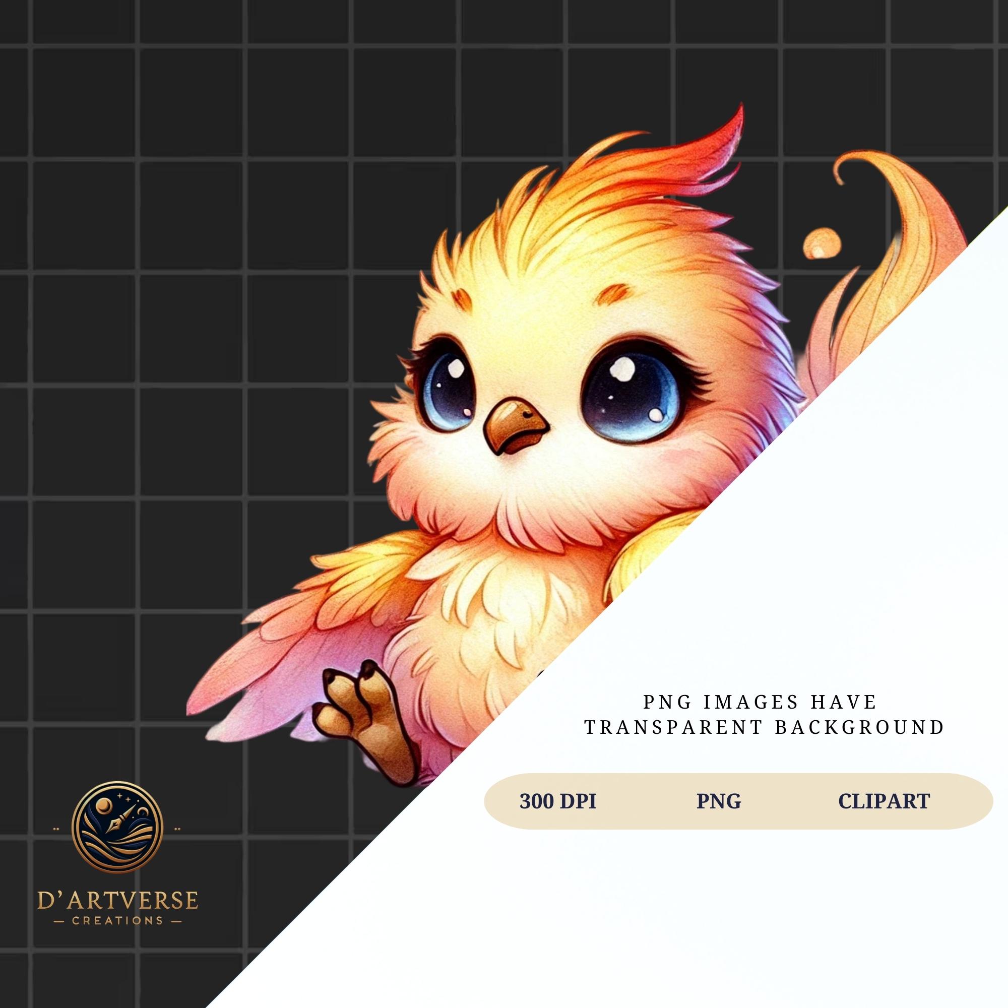 Baby Mythical Creatures Clipart Watercolor Fantasy Animals PNG Cute ...