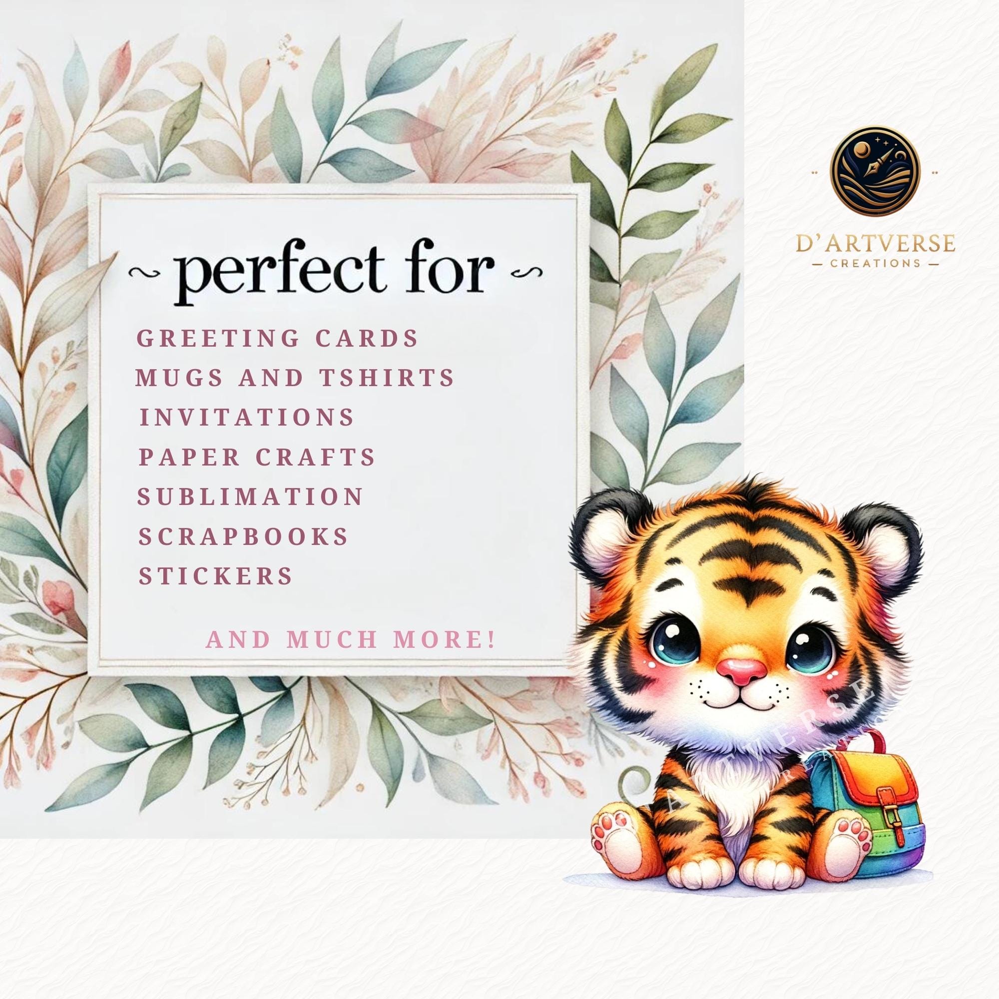 Watercolor School Animals Clipart Cute Animal Graphics Back to School ...