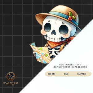 Skeleton Clipart Paris Bundle Watercolor Parisian Skeletons Ballerina ...