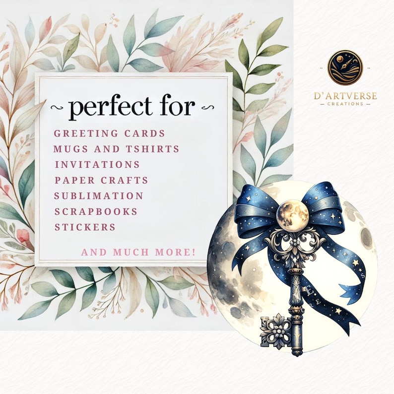 Fantasy Key Clipart Whimsical Watercolor Magic Keys PNG Invitation ...