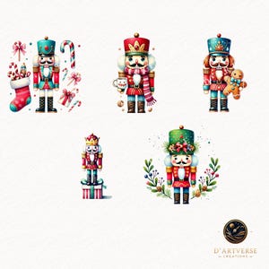 Watercolor Nutcracker Clipart Bundle Vintage Christmas Graphics Holiday ...