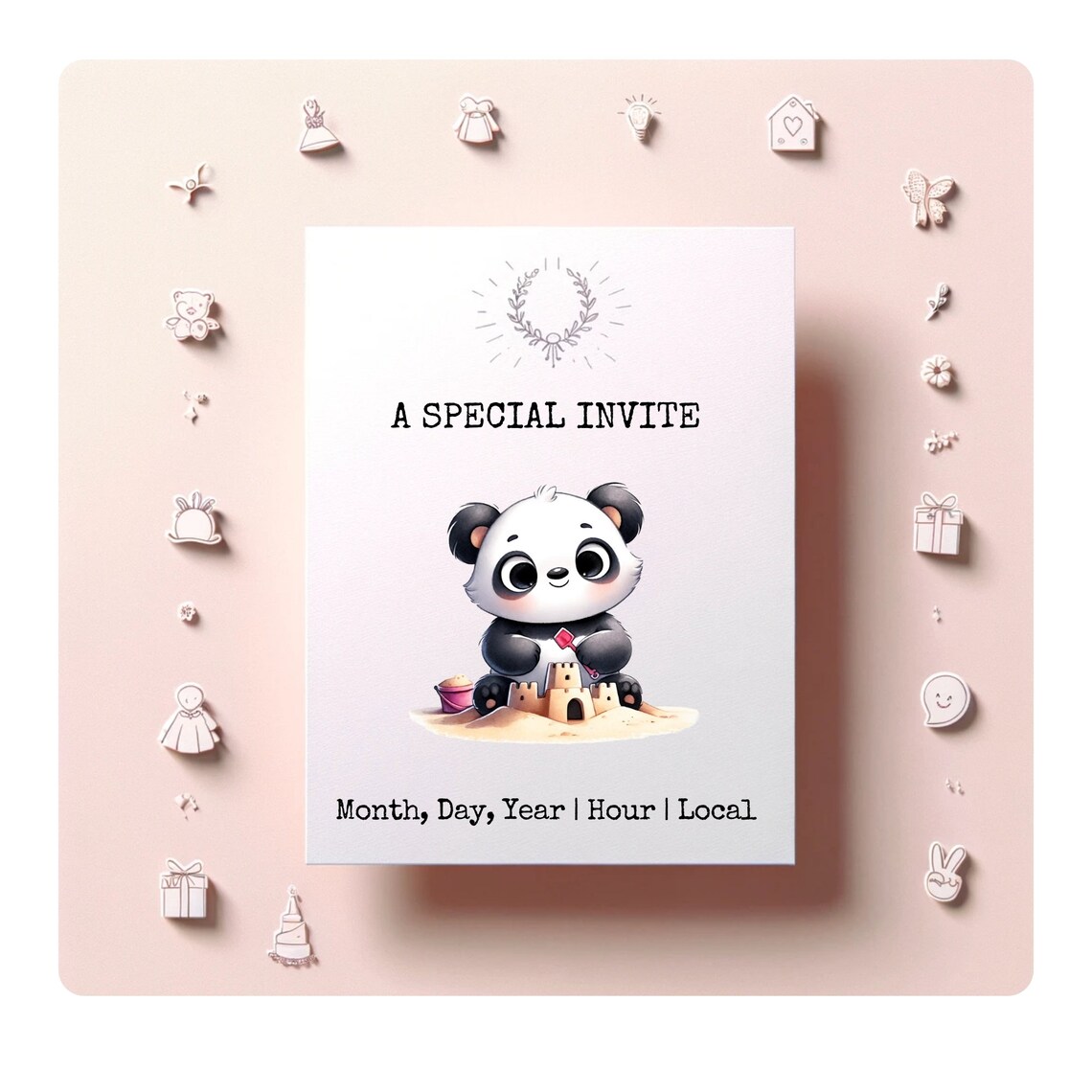 Watercolor Cute Animals Beach Clipart Baby Animal Sandcastle Png Cute ...