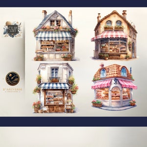 Watercolor Bakery Clipart Png Bread Sweet Treats Breakfast Shop Design ...