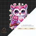 Kawaii Love Owl Stickers Watercolor Valentine Clipart Cute Baby Owl PNG ...