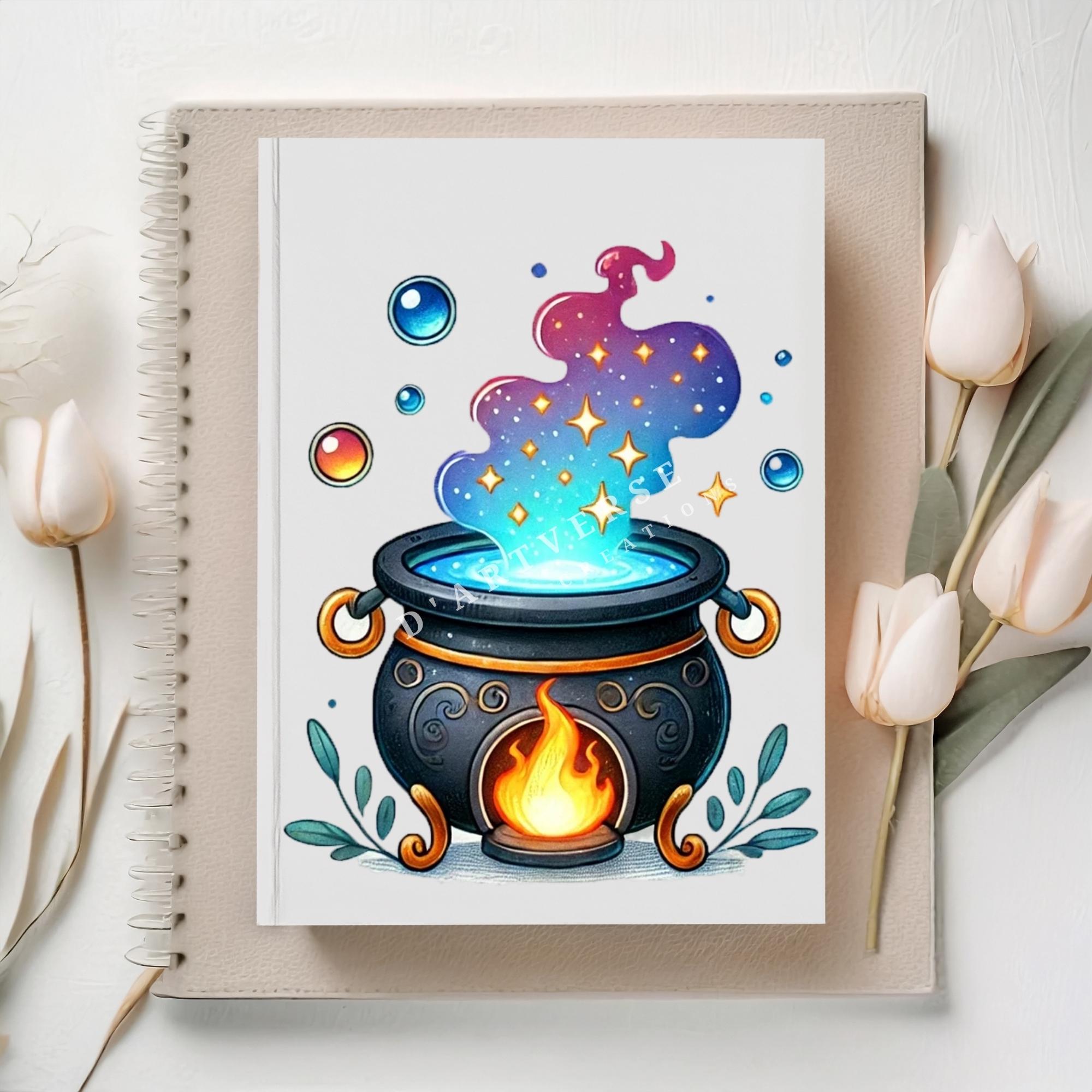 Magical Wizard Clipart Magic School Bundle Fantasy Witchcraft Magic ...