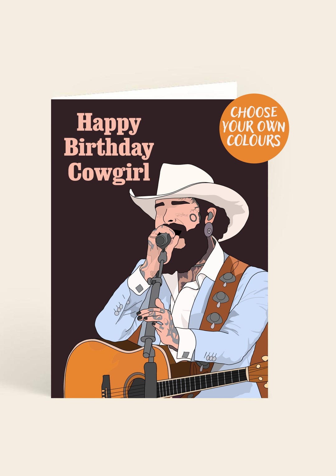 Choose Your Background - Post Malone Greeting Card - Happy Birthday ...