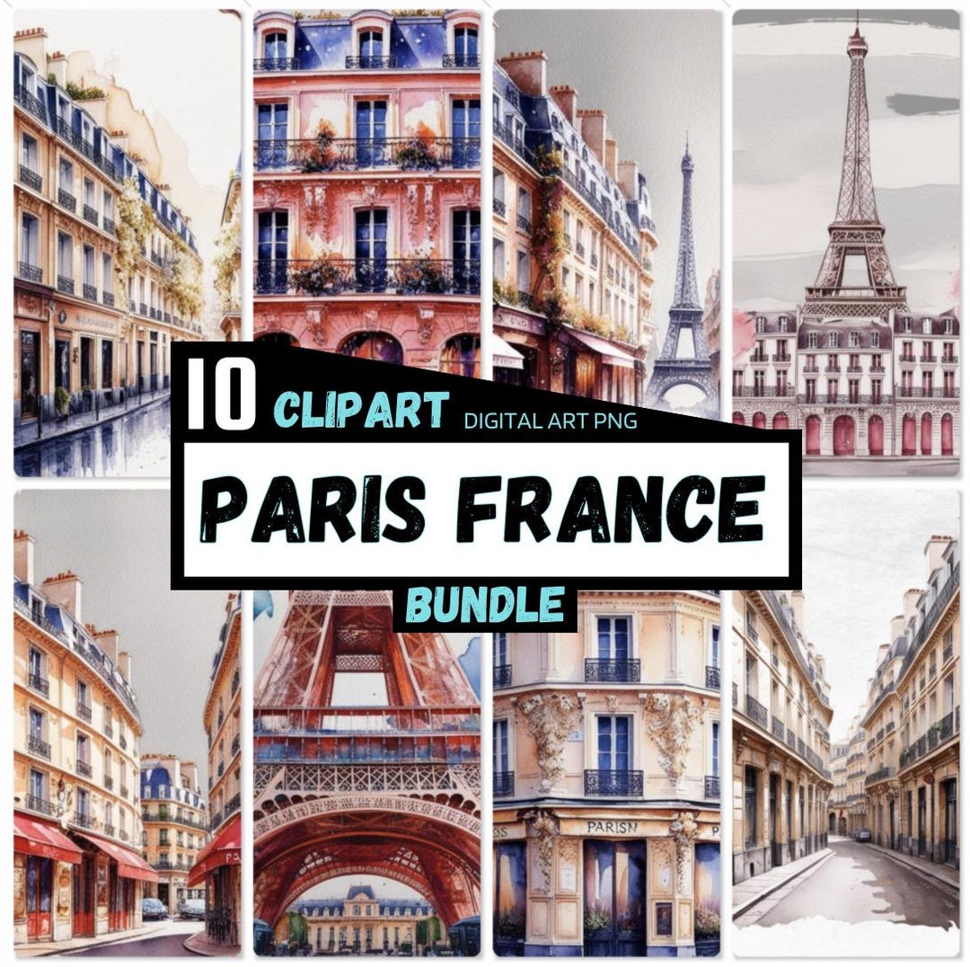 Vintage Paris France Clipart 10 PNG Bundle High Quality Transparent PNG ...