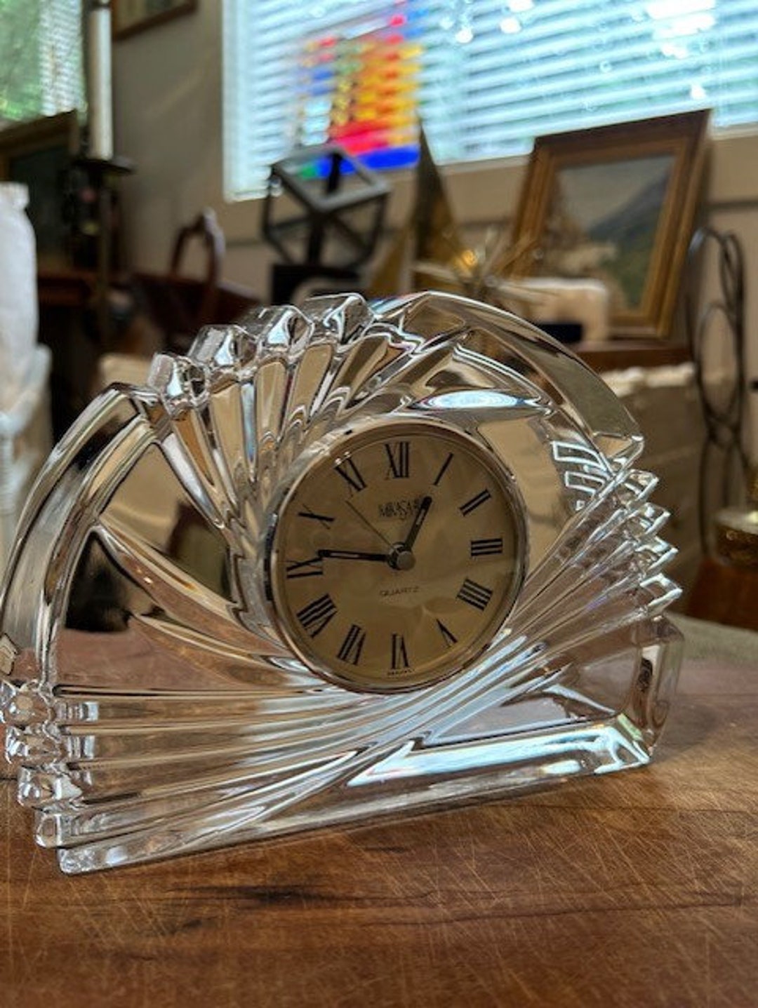 Vintage Mikasa Crystal Mantle Clock 1990's - Etsy