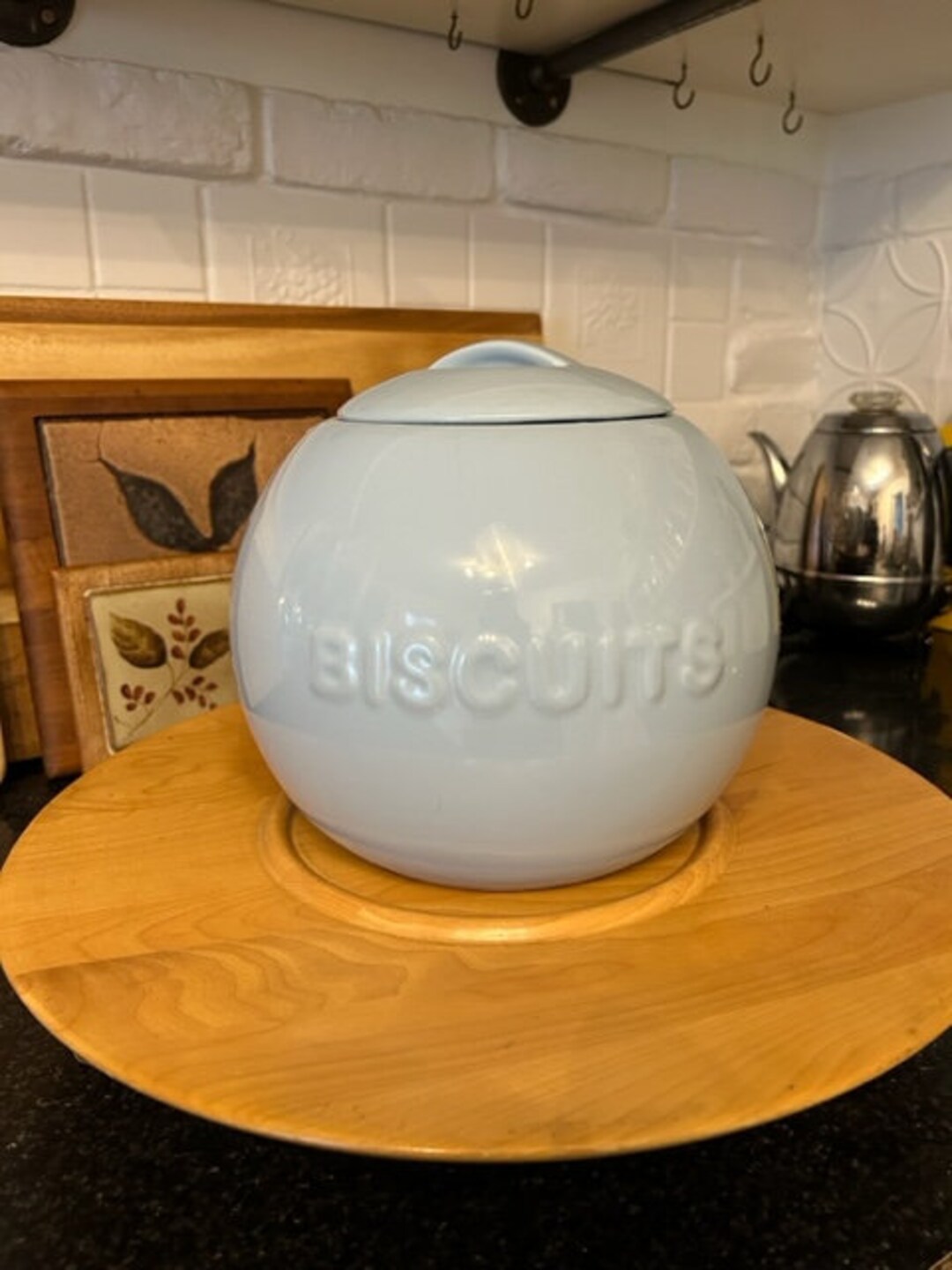 Art Deco Blue Cookie Jar - Etsy