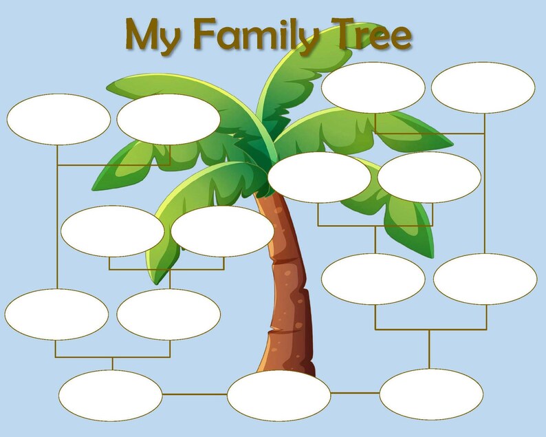 Fillable, Printable Family Tree Chart, 5 Generations - Etsy