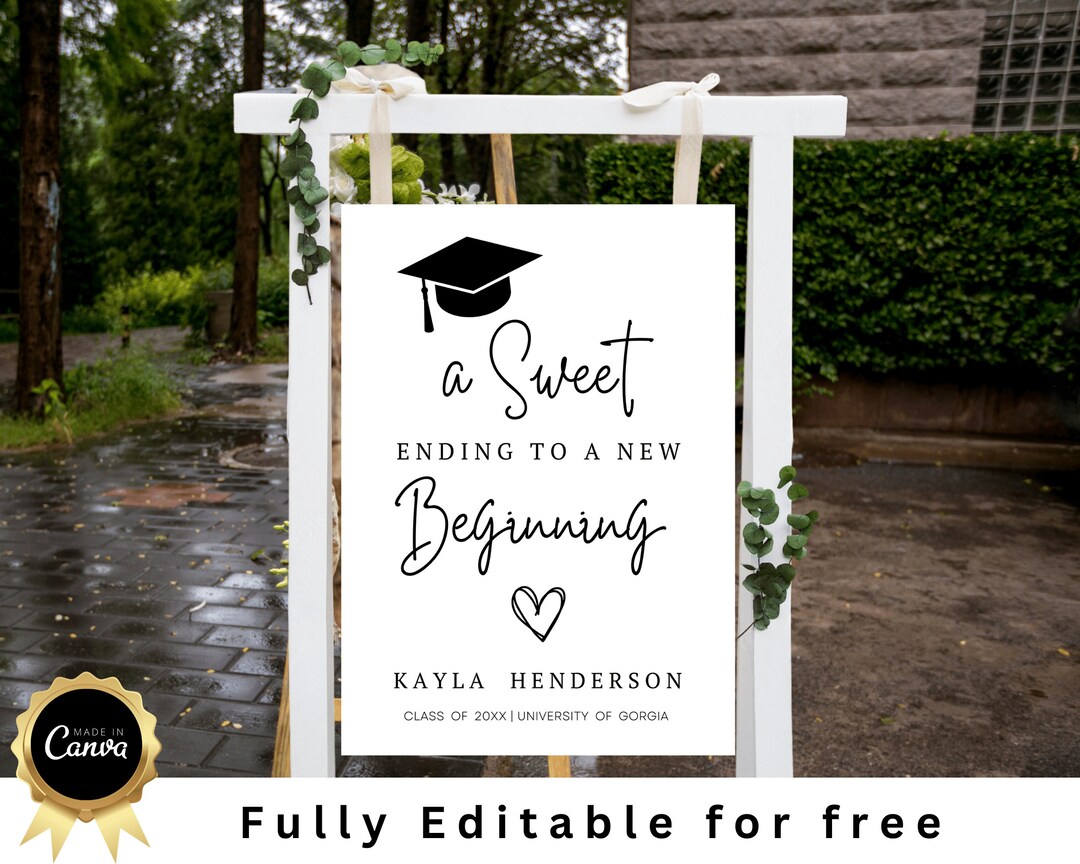 Graduation Party Welcome Sign Template, Graduation Party Welcome Poster ...