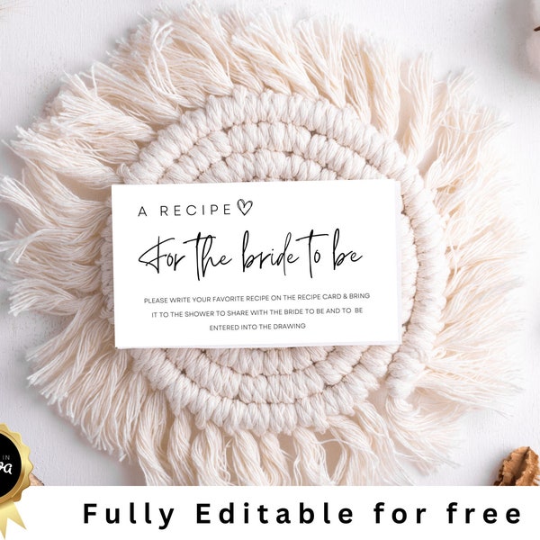 Diy Recipe Cards - Etsy