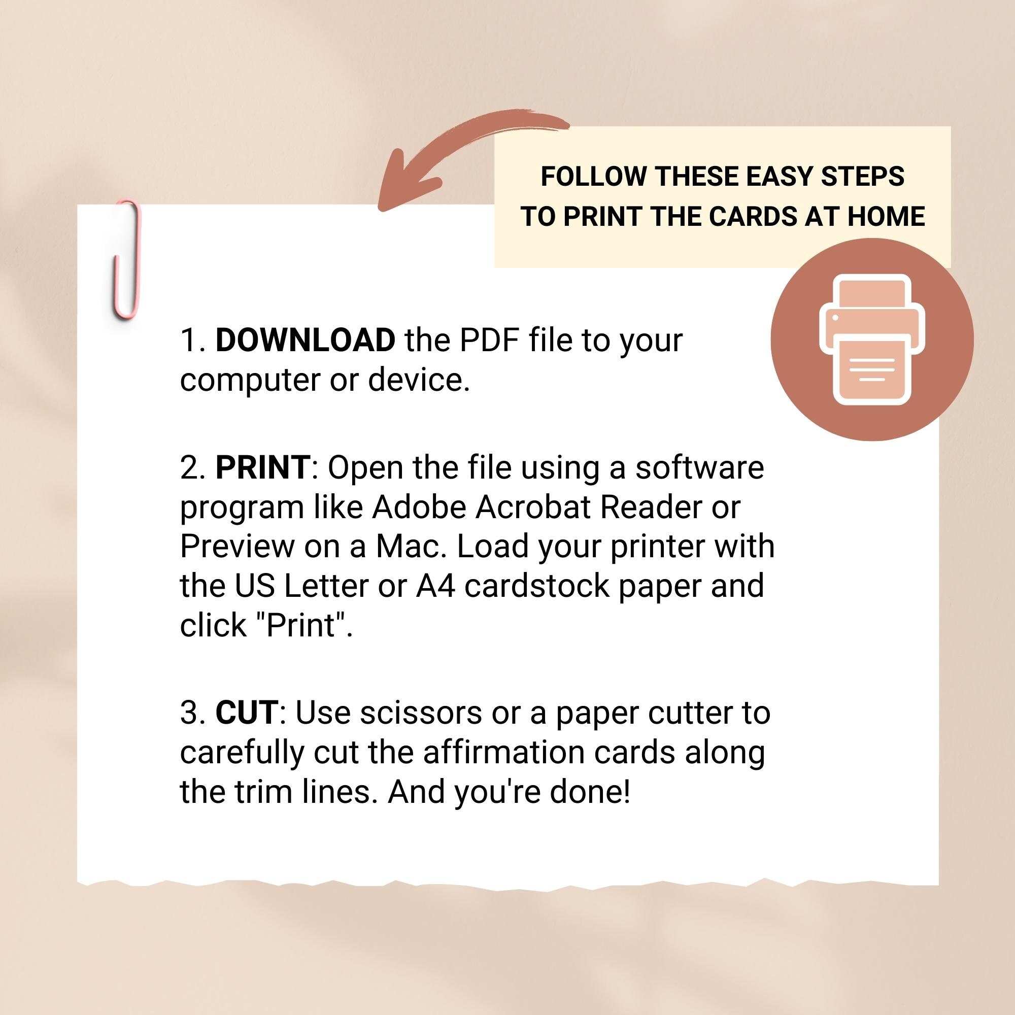 I AM Affirmations, 25 Printable Cards for Positive Mindset, Modern Boho ...