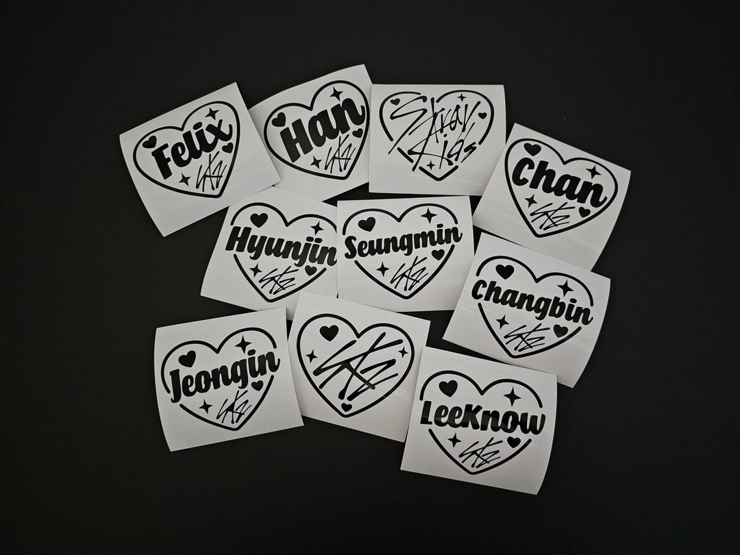 SKZ Heart Vinyl Decals - Etsy