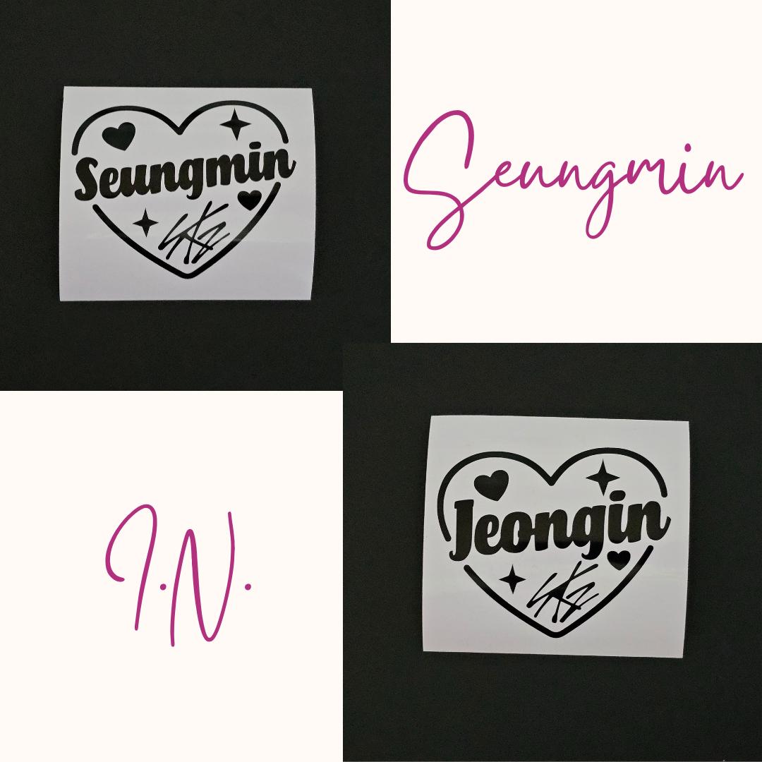 SKZ Heart Vinyl Decals - Etsy