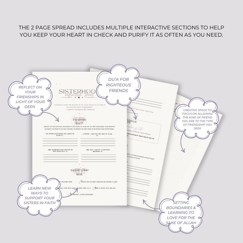 Digital Sisterhood and Friendship Reflection Sheet for Muslim Women ...
