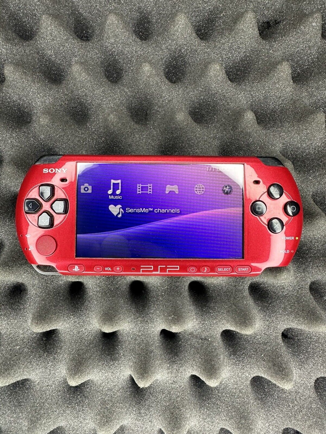 SCRATCHED BACK Sony PSP 3000 red&black Edition New - Etsy