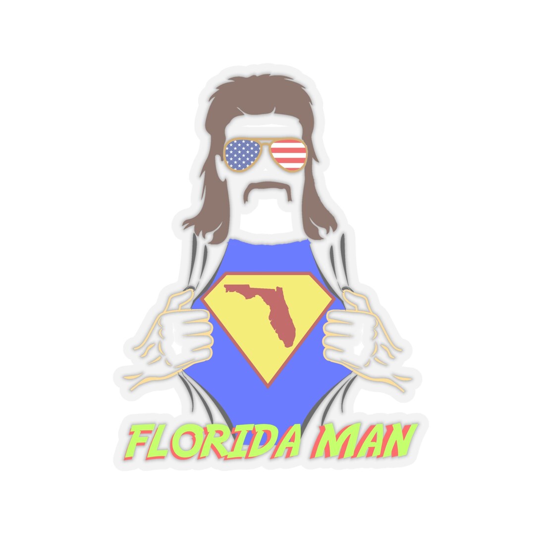 FLORIDA MAN Version 2 Florida Kiss-cut Stickers - Etsy