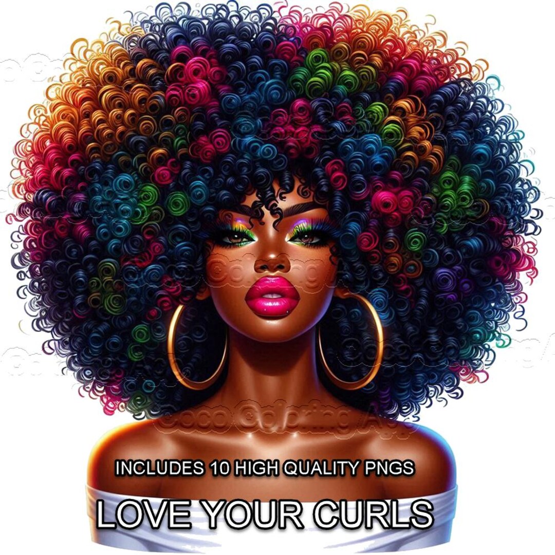 Clip Art Bundle | Black Women PNG Files | Transparent Background | PLR ...