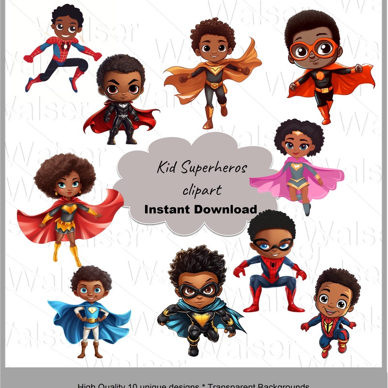 Superhero Clip Art - Etsy