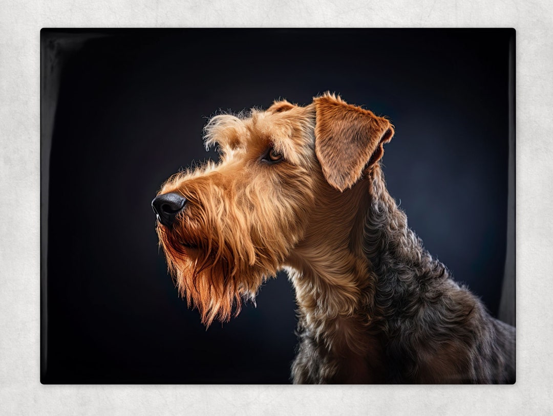 Airedale Terrier Ceramic Photo Tile 600dpi, Airedale Mom Gift, Airedale ...