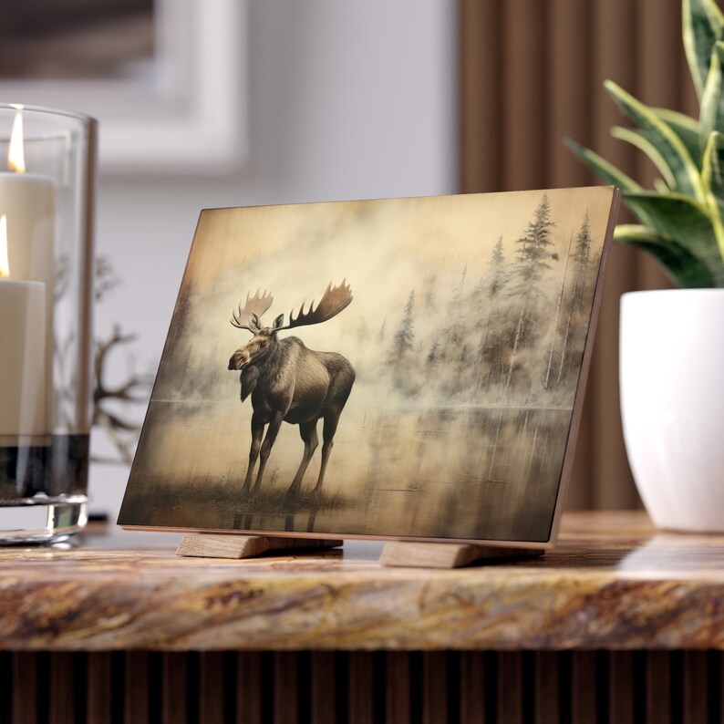 Alaska Collection, Moose 2, Ceramic Photo Tile, Moose Lover, Moose Gift ...