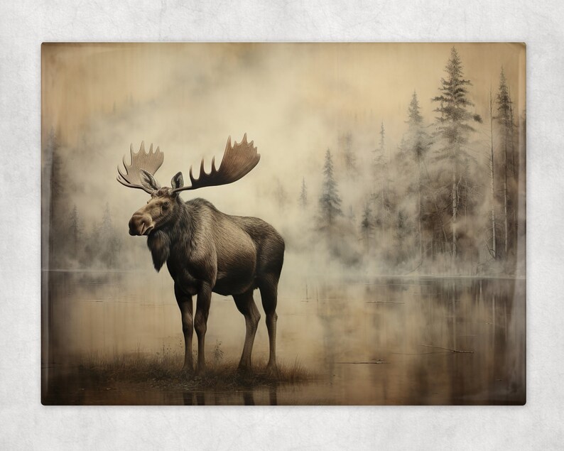 Alaska Collection, Moose 2, Ceramic Photo Tile, Moose Lover, Moose Gift ...