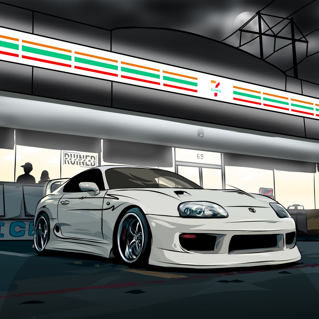 Stanced MK4 Supra 7eleven - Etsy