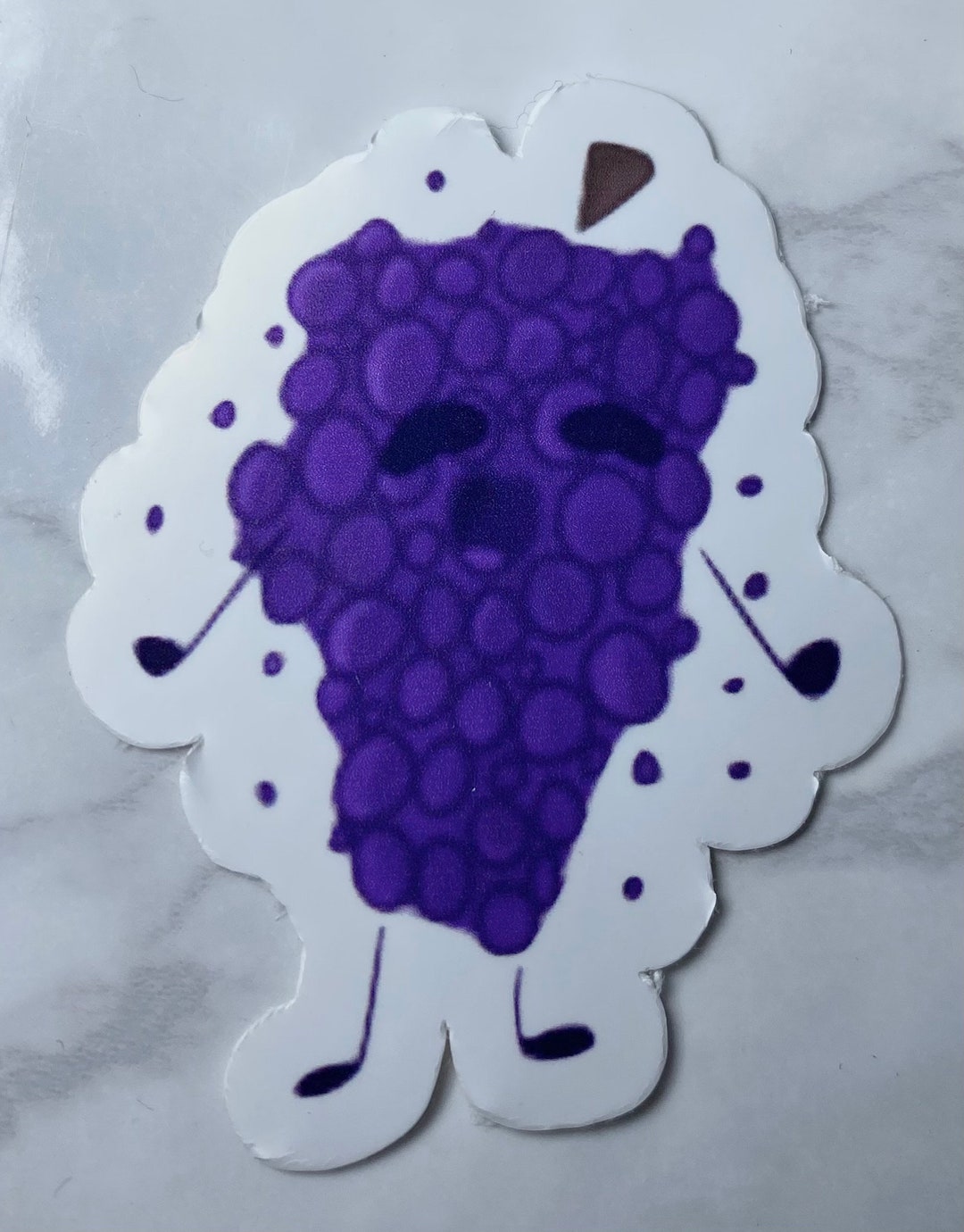Cute Grape Sticker//silly Grape Sticker//waterproof Sticker// - Etsy