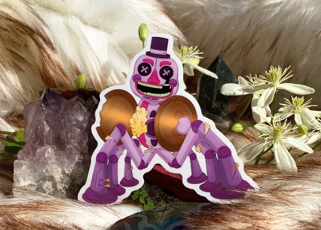 Plushy Wind-up Music Man Sticker, Custom Design, FNAF SB, Plushie's ...