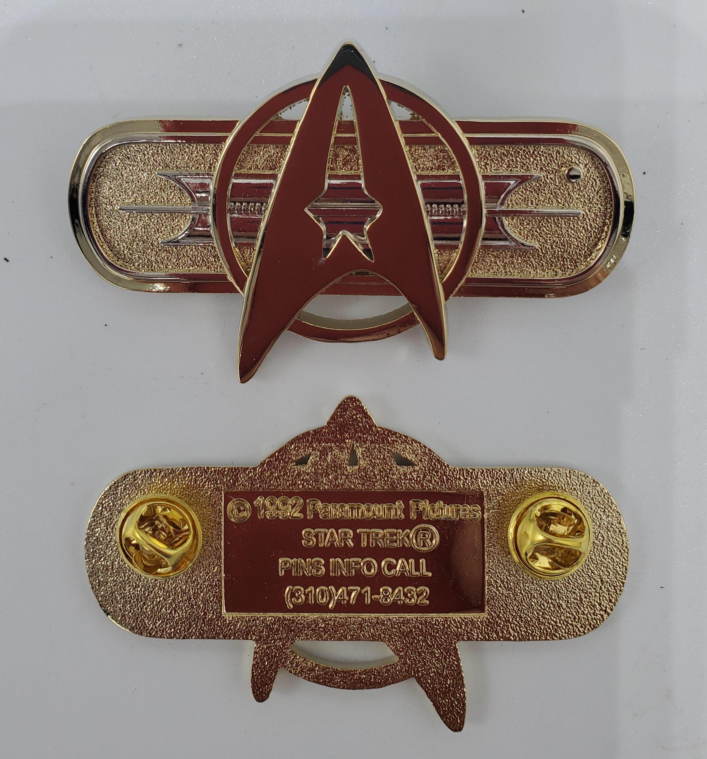 Star Trek DELUXE Federation Uniform Jacket Insignia- Hollywood Pins ...