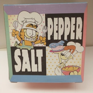 Vintage Garfield and Odie Salt and Pepper Shaker Set in Original Box - Etsy