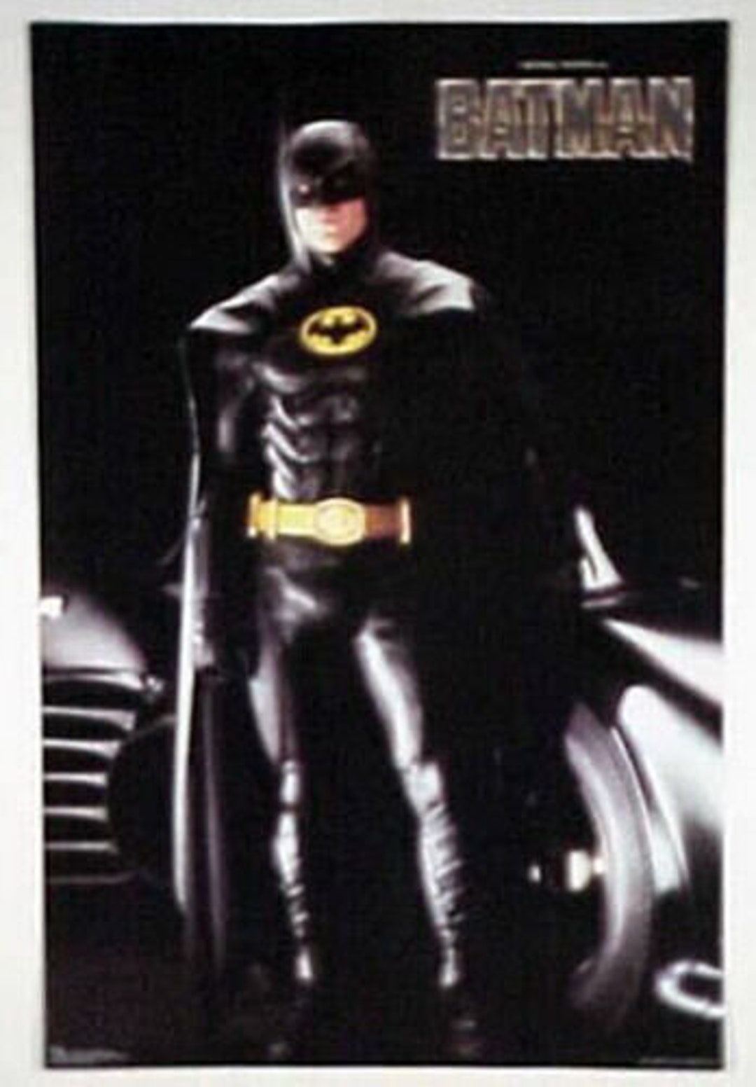 ORIGINAL Batman With Batmobile 1989 Batman Movie Poster- Michael Keaton ...