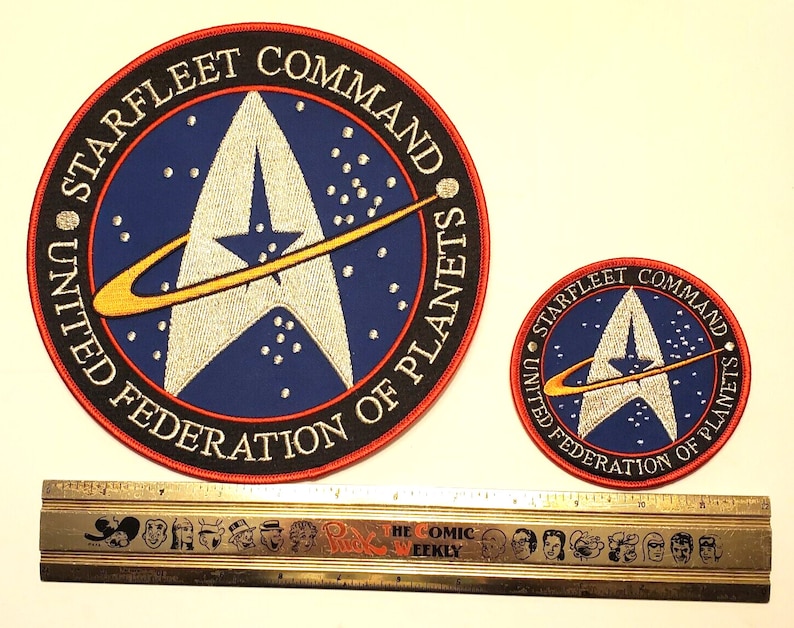 DELUXE Star Trek Starfleet Command-ufp Large 8" Jacket & 4" Shoulder ...