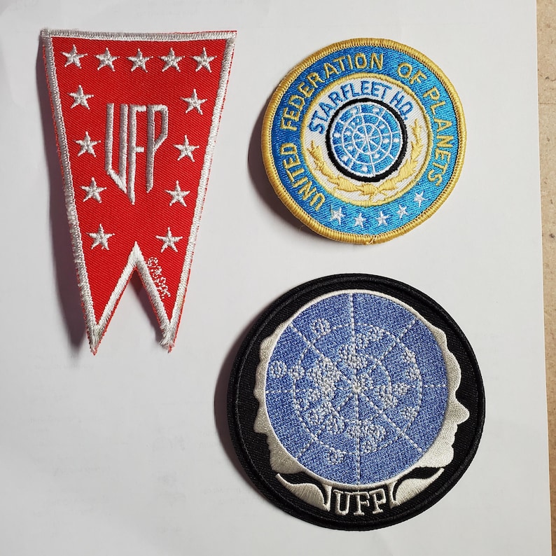 Vintage Star Trek UFP Set of 3 Embroidered Patches From Lincoln ...