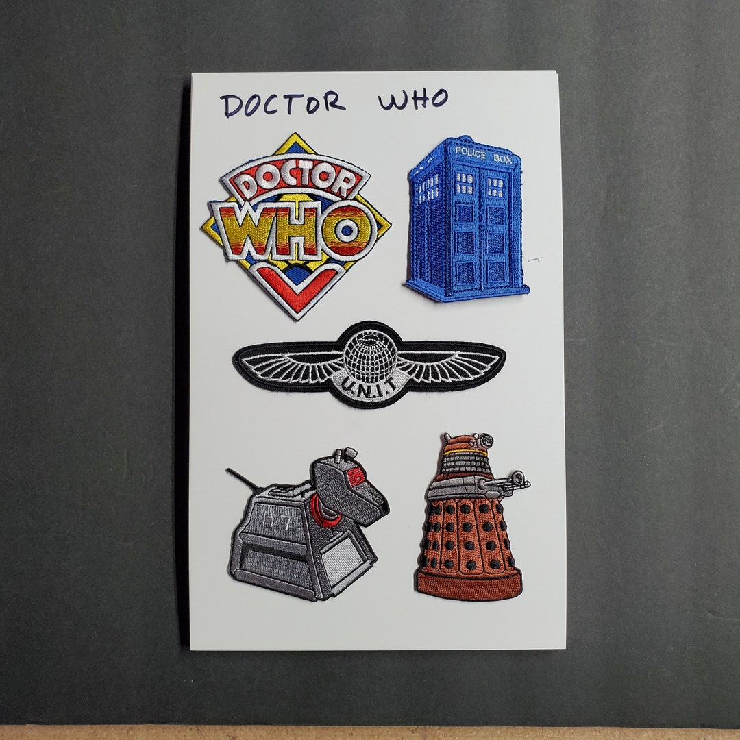 Doctor Who 3"-5" DELUXE Patch Set of 5 - Etsy