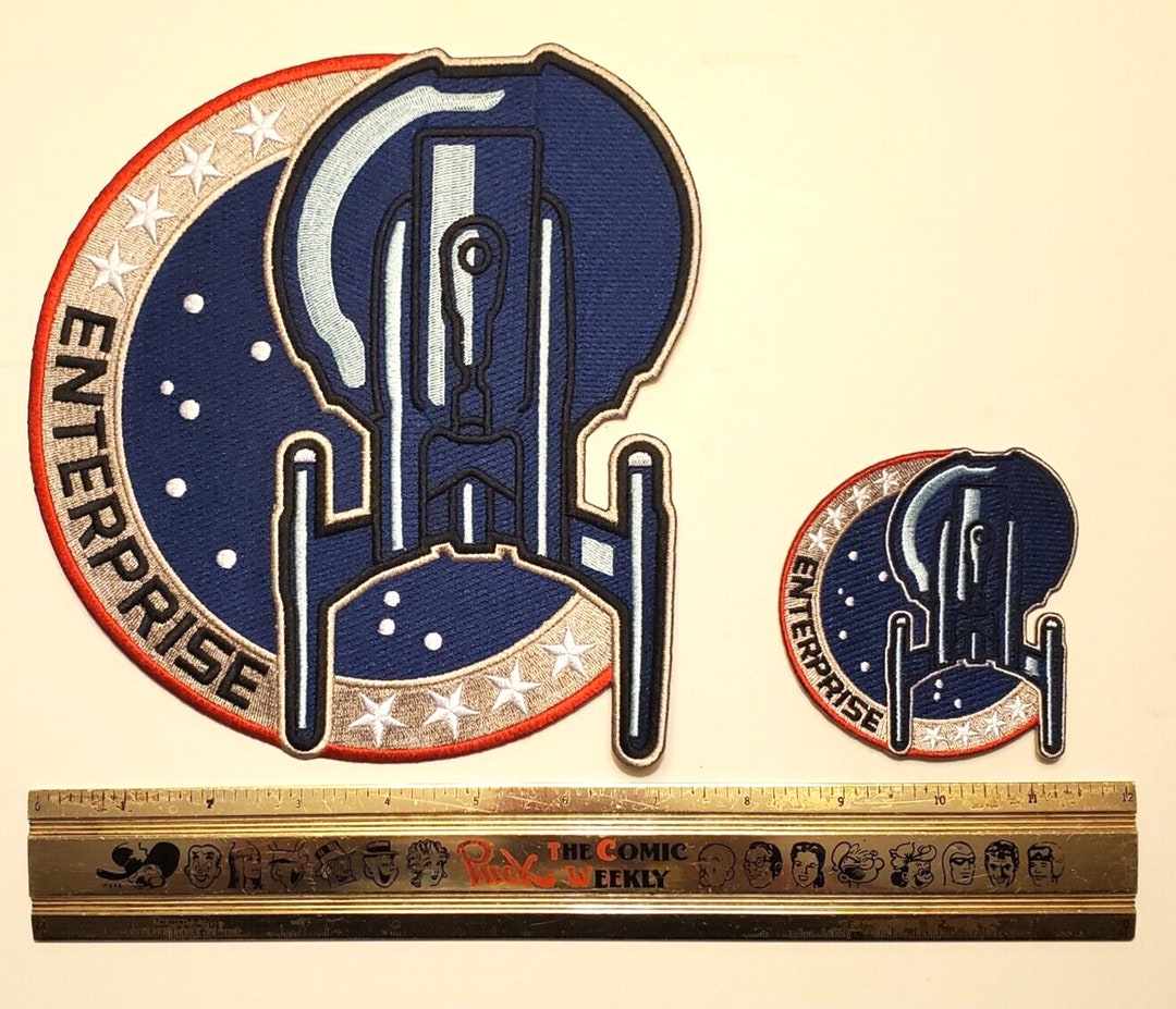 DELUXE Star Trek ENTERPRISE Logo Large 8" Jacket & 3.5" Shoulder Patch ...