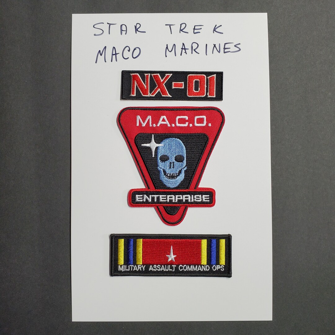 Deluxe Star Trek Enterprise MACO Marines 4" Patch Set of 3 - Etsy