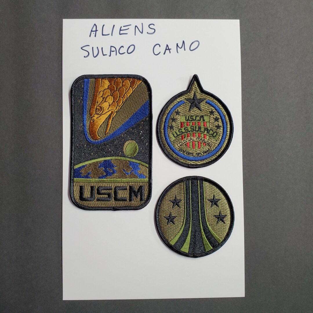 Deluxe ALIENS Sulaco Camo 3"-5" Patch Set of 3 - Etsy