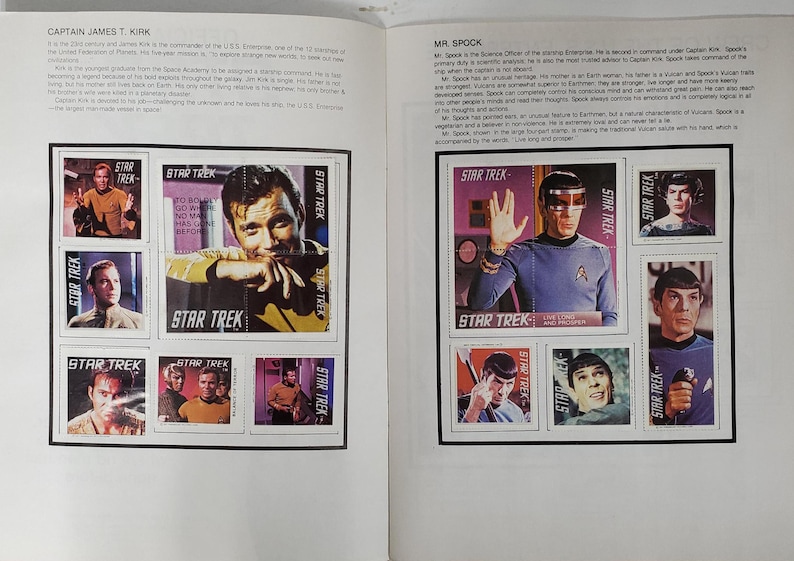 Original 1977 Star Trek Stamp Album With 120 Stamps Inside - Etsy