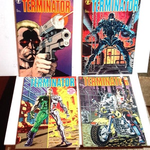 1990 Terminator:tempest Comic Book Set of 4- Dark Horse First Series #1 ...