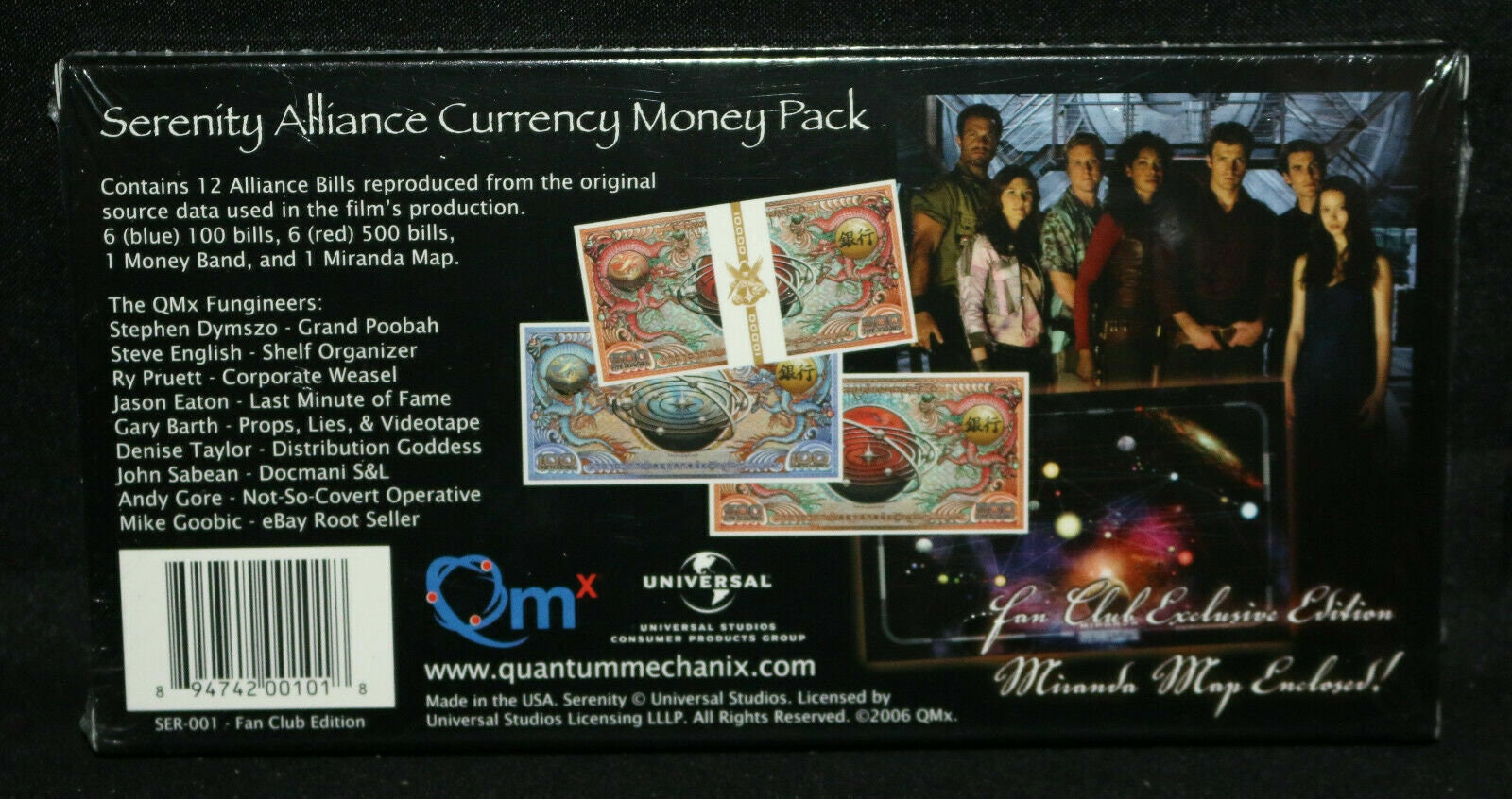 QMX Firefly/serenity Alliance Currency Money Pack Fan Club Exclusive - Etsy