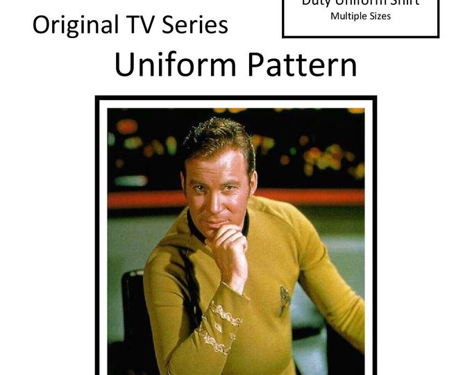 Star Trek TOS Starfleet Officer Duty Male Shirt Uniform Pattern ...
