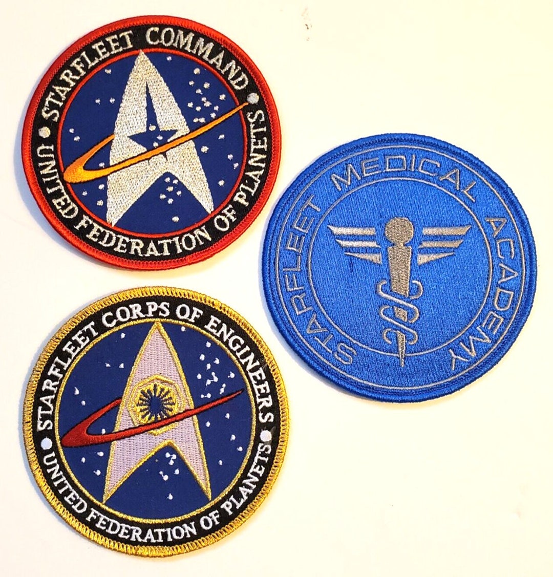 Deluxe Star Trek Starfleet 4" Patch Set of 3 - Etsy